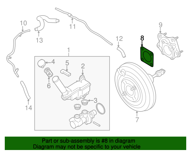 47212-4CE0A - Booster Gasket 2007-2024 Nissan | Nissan Parts ...