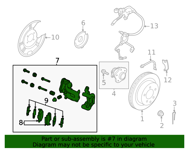 2021-2024 Nissan Rogue Caliper Assembly D4010-6RA3A | OEM Parts Online