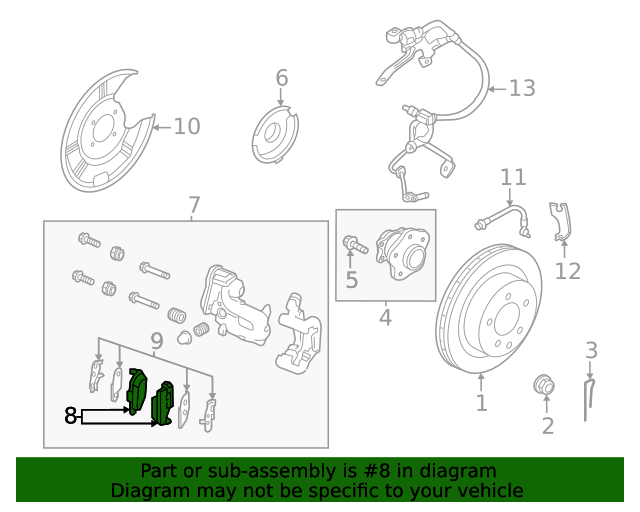 2021-2024 Nissan Rogue Pad Kit - Disc Brake - Rear D4060-6RA0A | My ...