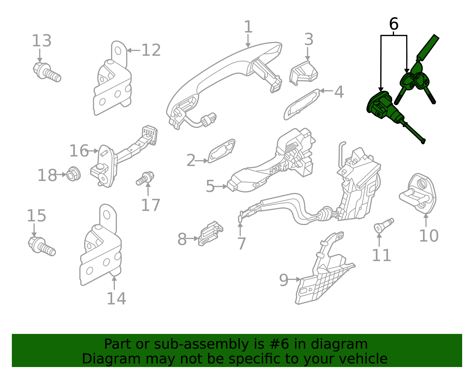 81970-K0D00 - Door Lock Cylinder 2022-2025 Kia Soul | Kia.Parts Store