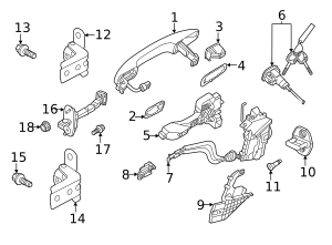 82652-K0010 - Exterior Door Handle Cover 2020-2023 Kia Soul | Kia.Parts ...