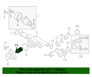 2009-2021 Volkswagen Thermostat 03H-121-113-E | QuirkParts