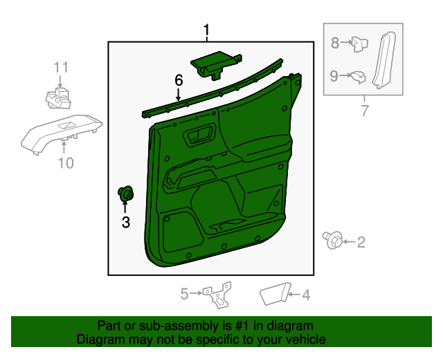 67640-04100-C5 - Door Trim Panel - 2016-2023 Toyota Tacoma | Sparks Parts