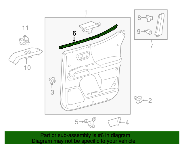 2016-2023 Toyota Tacoma Belt Weather-Strip 68173-04020 | Toyota Parts