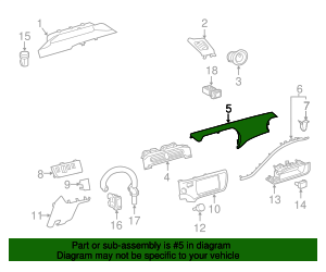 2012-2014 Toyota Prius C Finish Panel 55474-52030-C0 | AutoNationParts.com