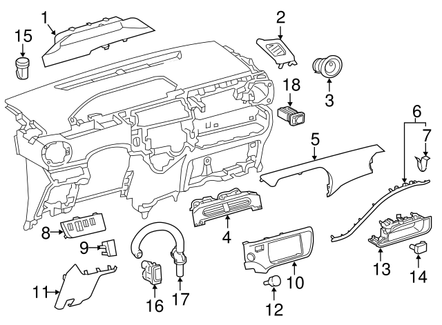 2012-2014 Toyota Prius C Finish Panel 55474-52030-C0 | AutoNationParts.com