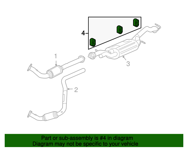 1999-2024 GM Exhaust System Hanger Insulator 15092802 GM ...