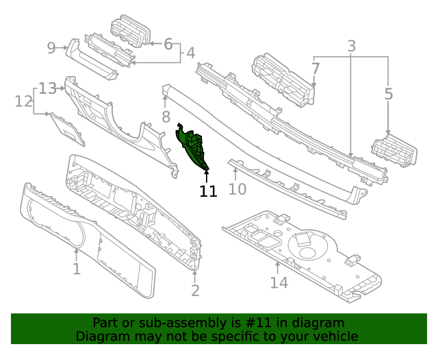 2022-2024 Kia Carnival Filler Panel 84730-R0000OFB | TascaParts.com