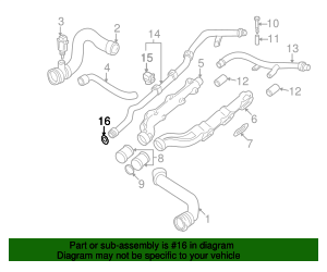 11531710055 - 1988-2003 BMW Engine Coolant Pipe O-Ring (11-53-1-710-055 ...