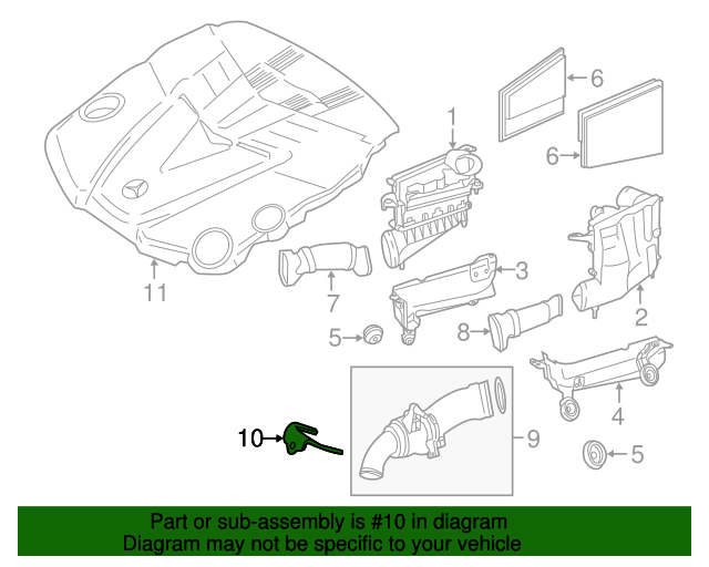 642-098-08-39 - Silencer Bracket 2012-2013 Mercedes-Benz S 350 ...