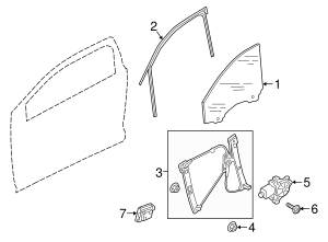 2021 Audi Window Regulator 8W0-837-461-A | Audi USA Parts
