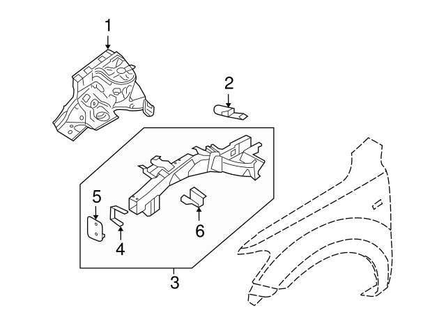 64747-2B200 - Mount Bracket - 2010-2012 Hyundai Santa Fe | World OEM ...