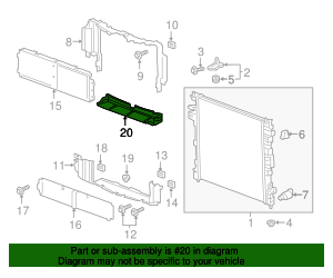 2018-2021 Chevrolet Traverse Radiator Air Baffle 84210343 ...