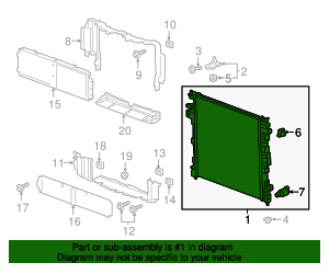 2018-2023 GM Radiator 86801856 | GMPartsDirect.com