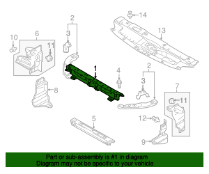 5256B735 - Upper Tie Bar 2014-2022 Mitsubishi | Mitsubishi Direct Parts