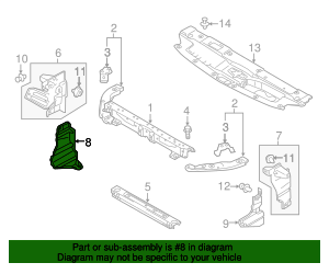 2014-2020 Mitsubishi Outlander Air Guide 6400F048 | Mitsubishi OEM Parts