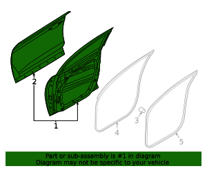 Panel Assembly Front Door Right-hand 76004-CW050 | QuirkParts