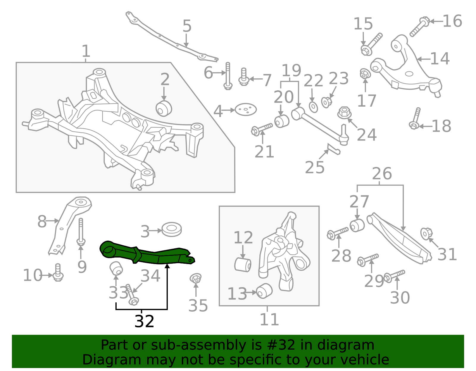 2015-2021 Subaru Trailing Arm 20250VA010 | Subaru Parts Guys