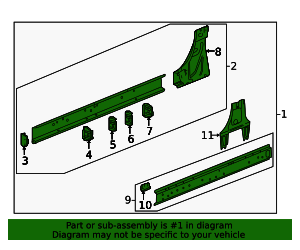 2021-2025 GM (Replaces 84972409) Rocker Panel Assembly 85554773 GM ...