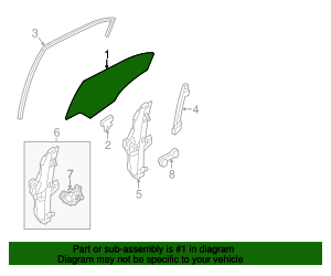 2012-2017 Kia Rio Door Glass 83421-1W220 | OEM Parts Online