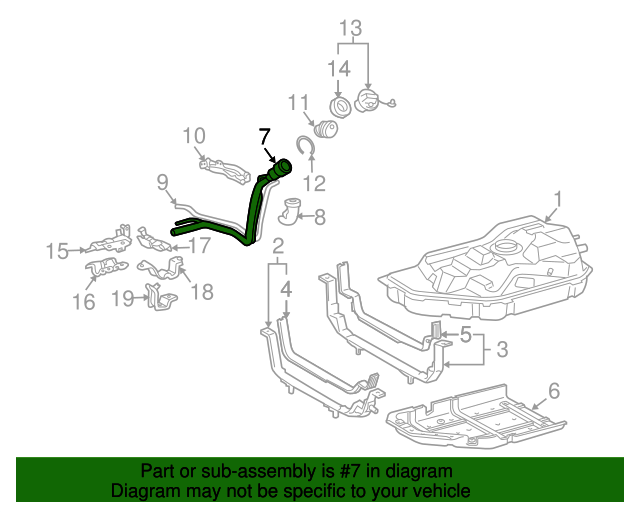2008-2013 Toyota Fuel Filler Neck 77201-0E050 | AutoNationParts.com