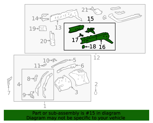 5702747021 - Inner Rail 2017-2023 Toyota | AutoNationParts.com