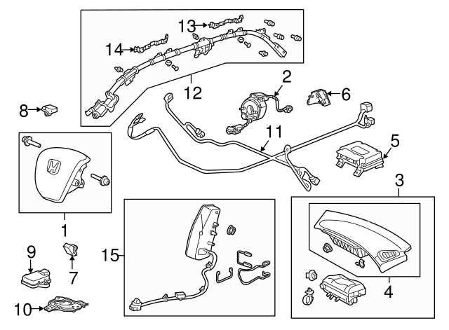 2008-2010 Honda Accord Module Assembly, R Side Curtain Airbag 78870-TA5 ...