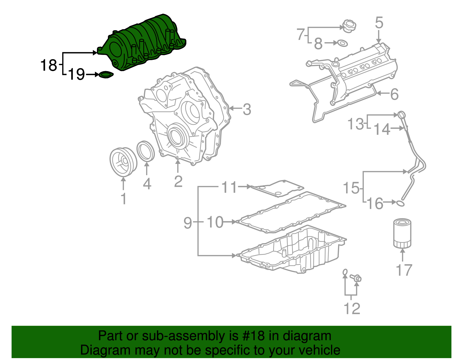 2000-2011 GM Intake Manifold Kit with Seals 19330172 GM | GMPartsDirect.com