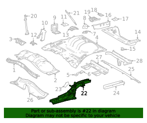 2016-2020 Toyota Mirai Rail Assembly 57601-62010 | Toyota Parts Center