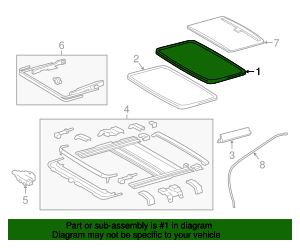 2016-2018 Lexus Sunroof Glass 63201-06120 | OEM Parts Online