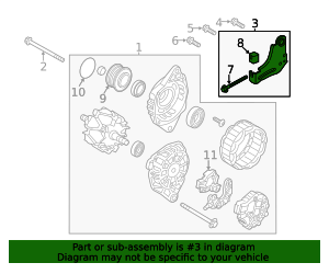 37460-2B300 - Alternator Adjusting Bracket 2015-2021 Hyundai ...