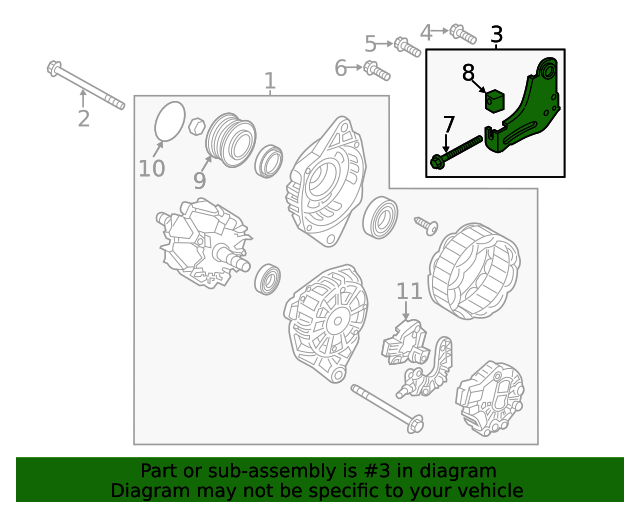 37460-2B300 - Alternator Adjusting Bracket 2015-2021 Hyundai ...