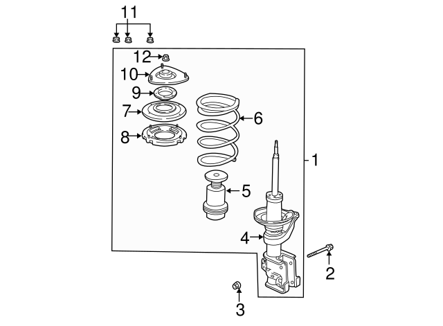 51602-S9A-A35 - Strut Assembly 2006 Honda CR-V | Toronto Honda Parts