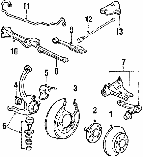 Rear Suspension for 1991 Honda Prelude | Honda Parts Online