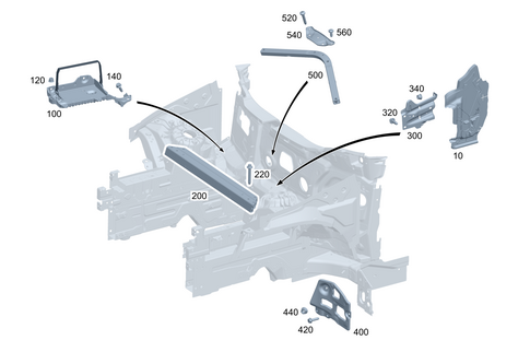 Engine Compartment Partition Wall, Wheel Well Detachable Parts for 2024 ...