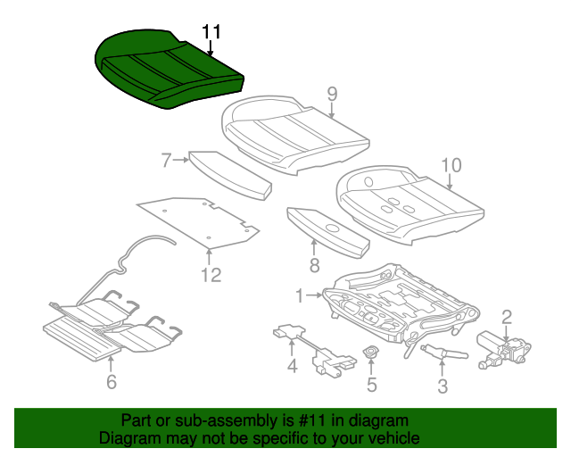 52107350130 - 2011-2017 BMW Cushion Cover (52-10-7-350-130) | BMW of ...