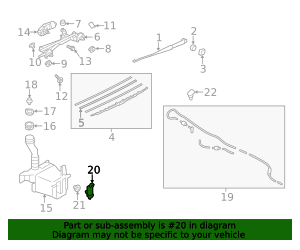 2013-2021 Subaru Washer Pump 86611SG000 | Subaru Parts Store