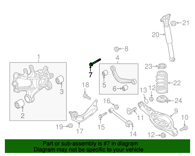 2013-2019 Mazda Lateral Arm Bolt 9YA0-21-23J | TascaParts.com