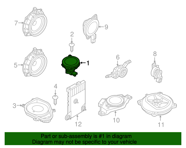 96320-3T000 - Inst Panel Speaker - 2015-2017 Kia K900 | Kia Auto Parts