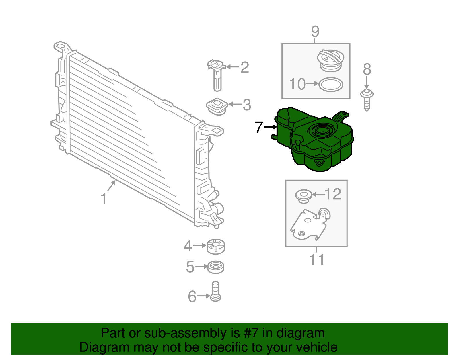 Genuine Audi 4H0-121-403-M | Expansion Tank | FREE Shipping on Most ...