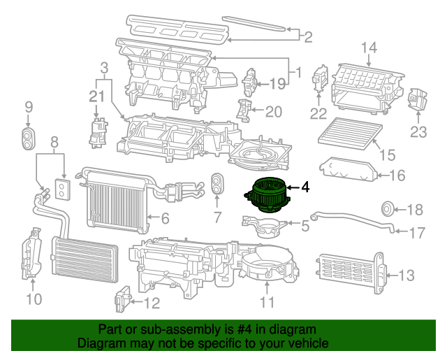 2016-2023 Toyota Tacoma Motor Sub-Assembly, Blower With Fan 87103-04050 ...