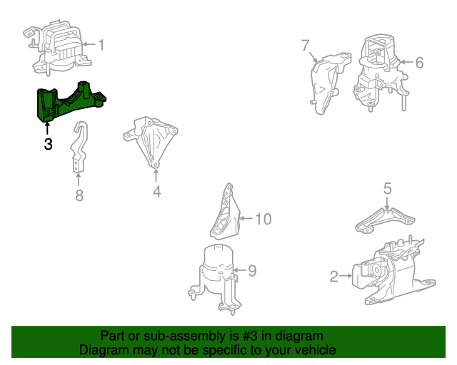 12341-F0010 - Engine Mount Spacer - 2018-2023 Toyota | OEM Genuine ...
