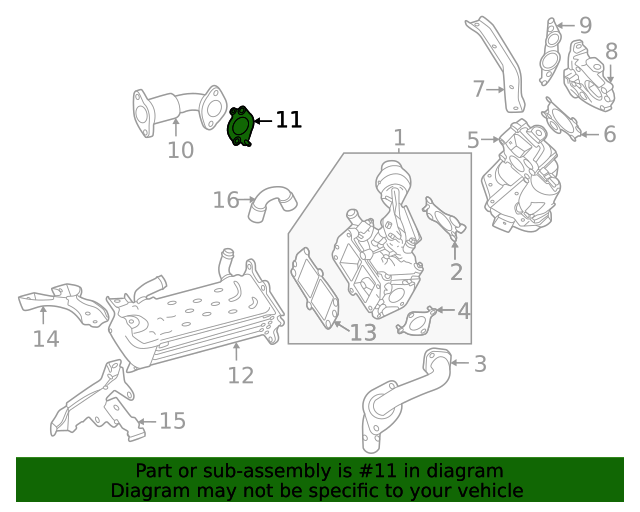 2021-2022 Mercedes-Benz Exhaust Pipe Gasket 651-142-26-80 | Mercedes ...
