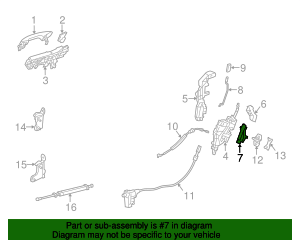 222-766-12-00 - Door Lock Rod Cover 2014-2024 Mercedes-Benz ...