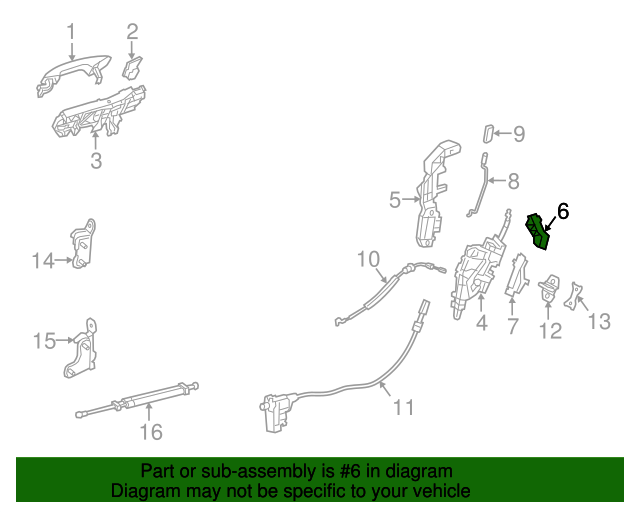 222-733-02-14 - Lock Assembly Rear Bracket 2014-2020 Mercedes-Benz ...