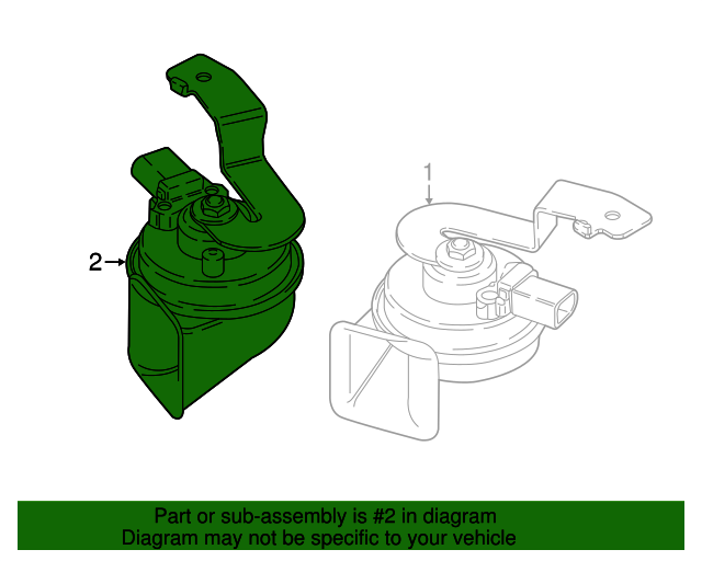 61-33-7-342-945 - Horn, high pitch 2016-2024 BMW | AutoNationParts.com