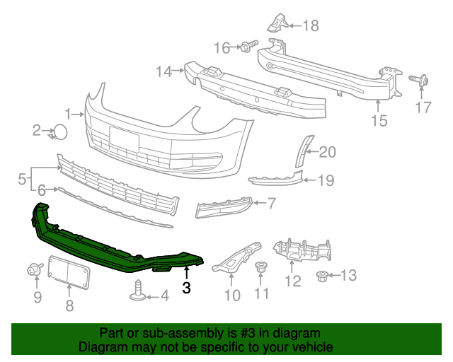 Genuine Volkswagen Lower Panel 5C5-805-903-D-9B9