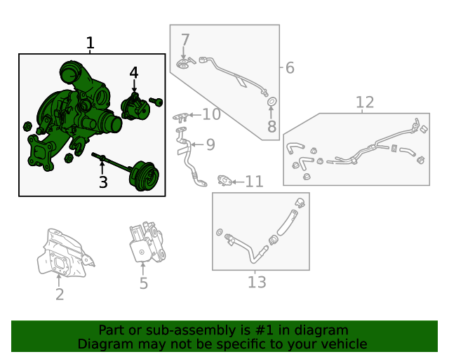 2023 Buick Encore GX (Replaces 55515934) Turbocharger 25204082 GM ...