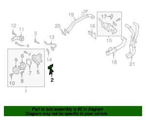 25130-2CTA0 - Water Pump Assembly Gasket 2018-2021 Kia Stinger | Kia ...