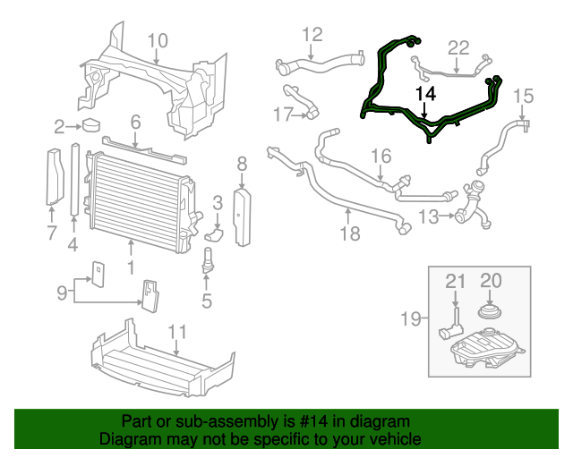 2010-2015 Jaguar HVAC Heater Hose C2Z29963 | JaguarParts.com